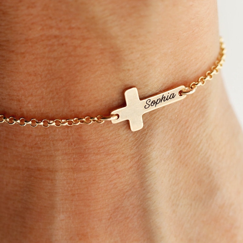 Cross Bracelet - Etsy