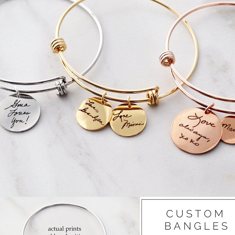 Handwriting Bangle - Etsy
