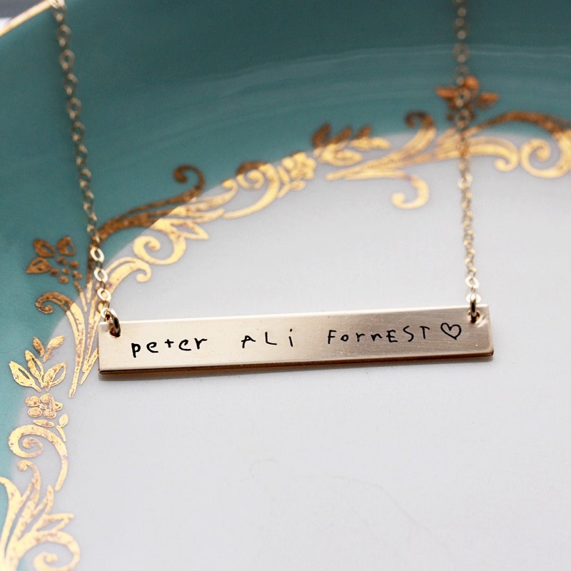 Handwritten Necklace - Etsy