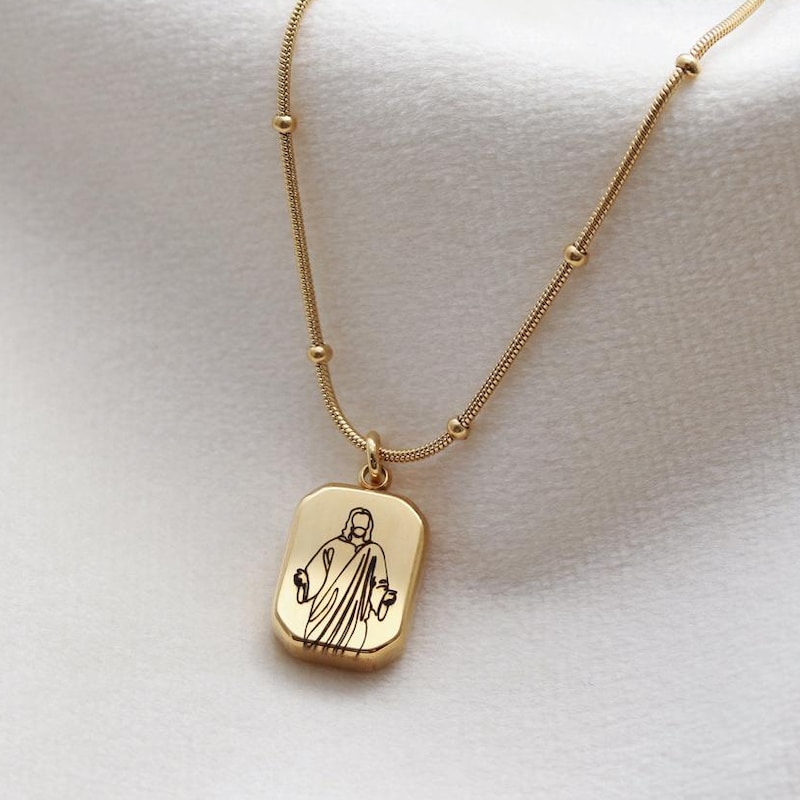 Jesus Christ Necklace - Etsy