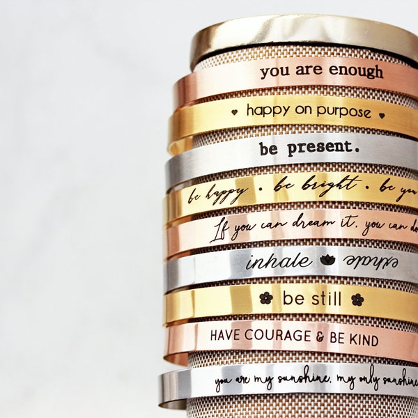 Mantra Bracelet - Etsy