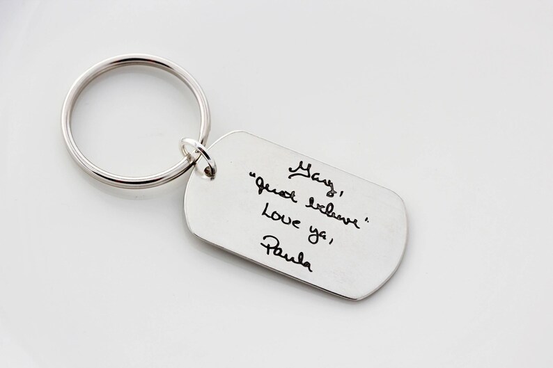 Handwriting Keychain - Signature Keychain, Custom Handwriting Keychain ...