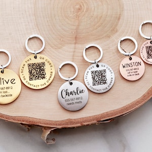 QR Code Pet Tag • Scannable Pet Tag • Digital ID Tag • Custom Pet Tag ...