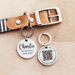 QR Code Pet Tag • Scannable Pet Tag • Digital ID Tag • Custom Pet Tag ...