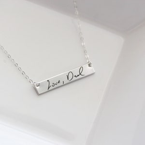 Handwriting Necklace • Signature Necklace • Handwriting Jewelry ...