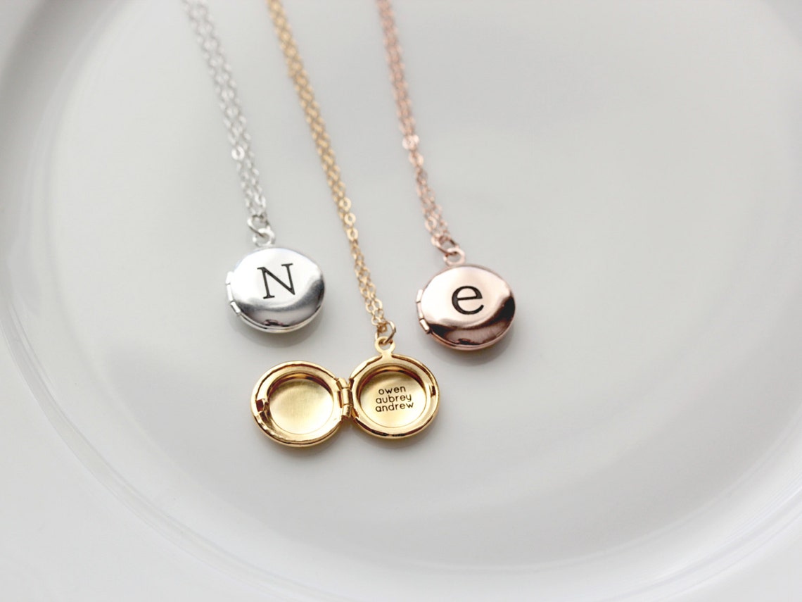 Engraved Locket / Personalized Locket / Gold Locket / Silver | Etsy