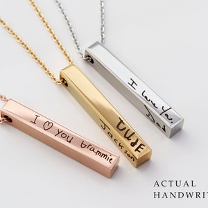 Handwriting Necklace • Handwriting Jewelry • Signature Necklace ...