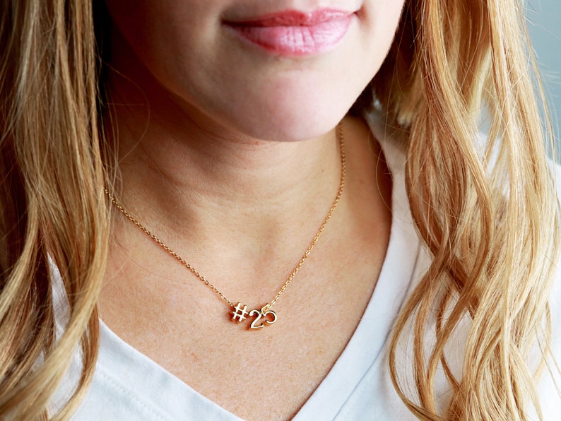 Number Charm Necklace Personalized Number Gift for Mom - Etsy