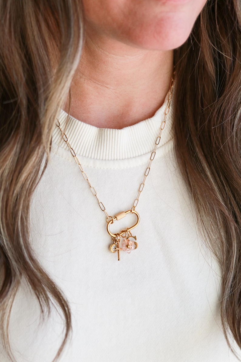 Build Your Own Charm Necklace - Carabiner Necklace, Custom Charms ...