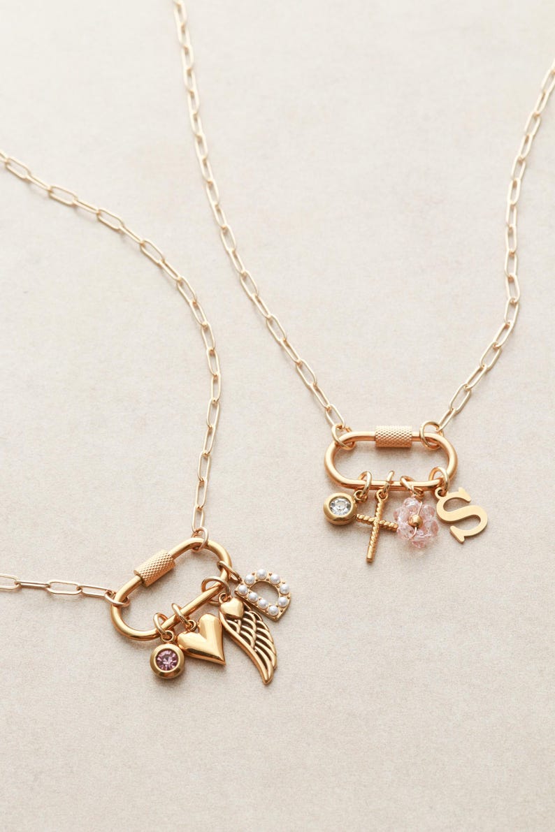 Build Your Own Charm Necklace - Carabiner Necklace, Custom Charms ...