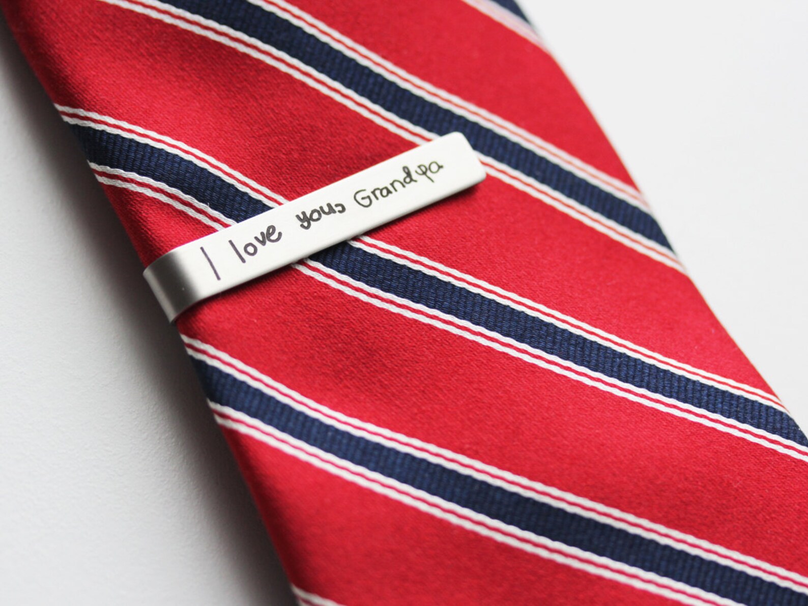Father's Day Gift Handwriting Tie Clip Custom Engraved - Etsy