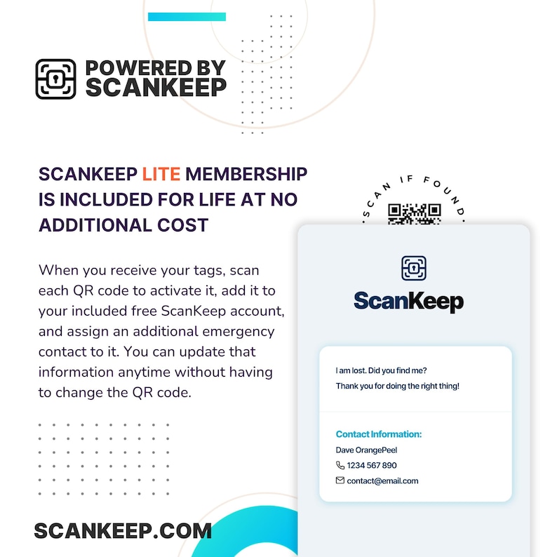 Scannable Dog Tag • Digital Pet Tag • QR Code Pet ID Tag • Silent Dog ...