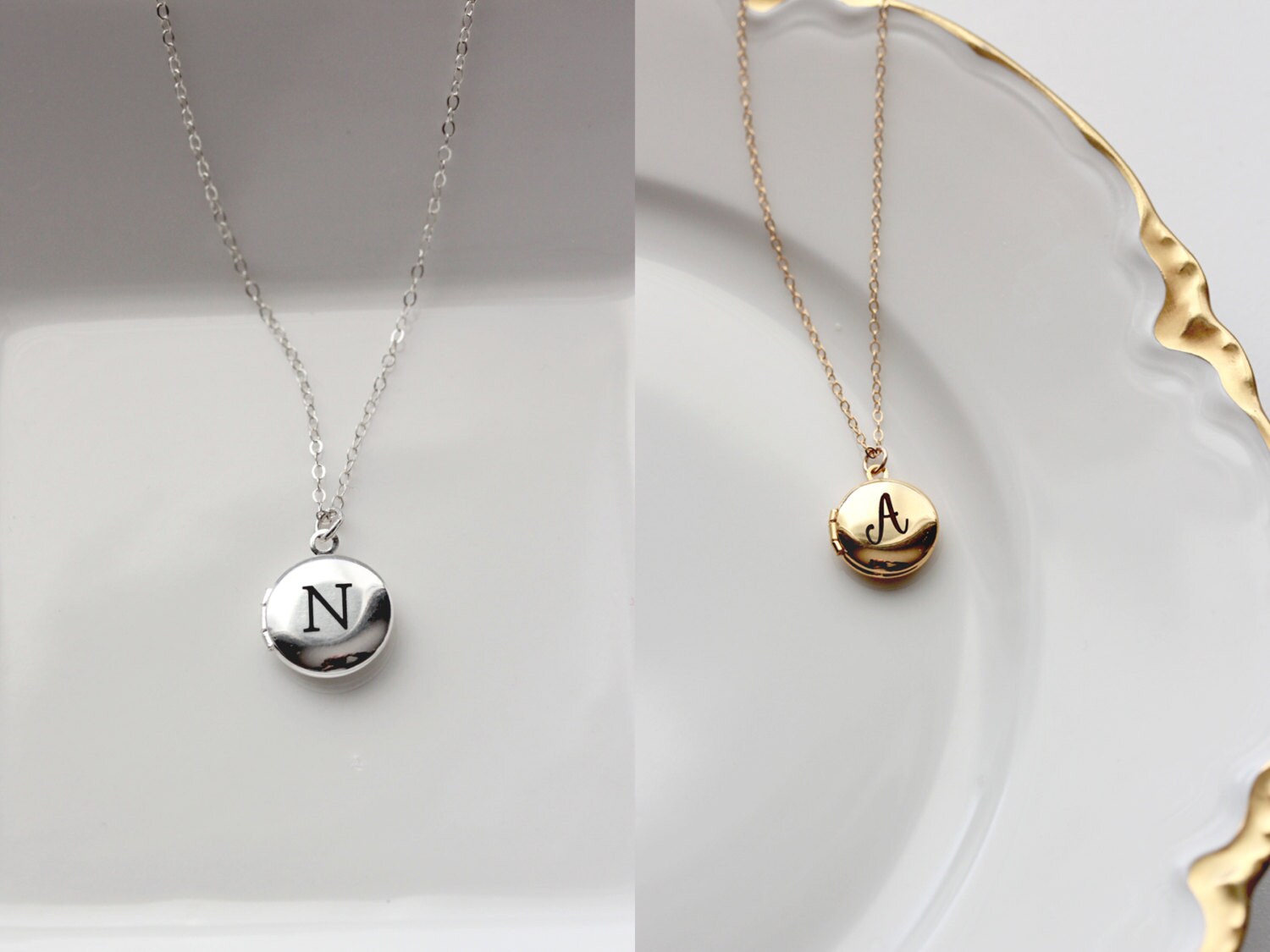 Engraved Locket / Personalized Locket / Gold Locket / Silver | Etsy