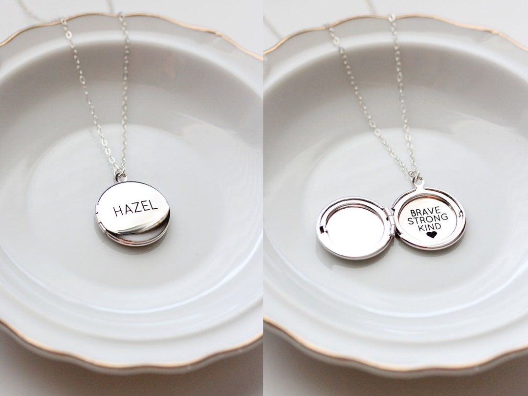 Personalized Locket Necklace • Silver Locket • Photo Locket • Engraved ...