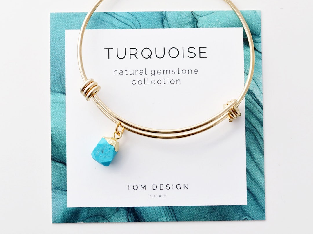 Turquoise Bracelet • Turquoise Bangle Bracelet • Natural Turquoise ...