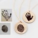 Actual Handprint Necklace - Handprint Jewelry, Handprint Necklace ...