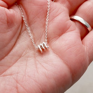 Initial Necklace • Monogram Necklace • Letter Necklace • CURSIVE Gold ...