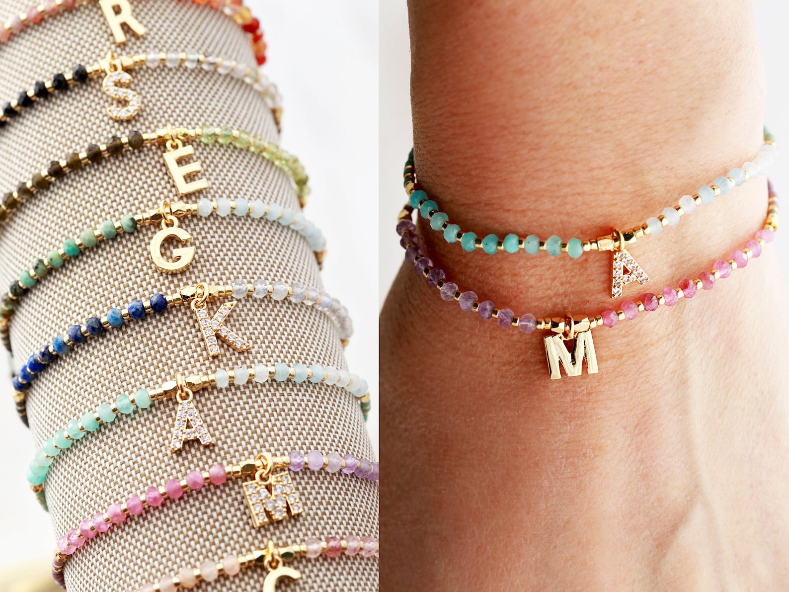 Initial Bracelet Personalized Gift for Her Initial Letter - Etsy