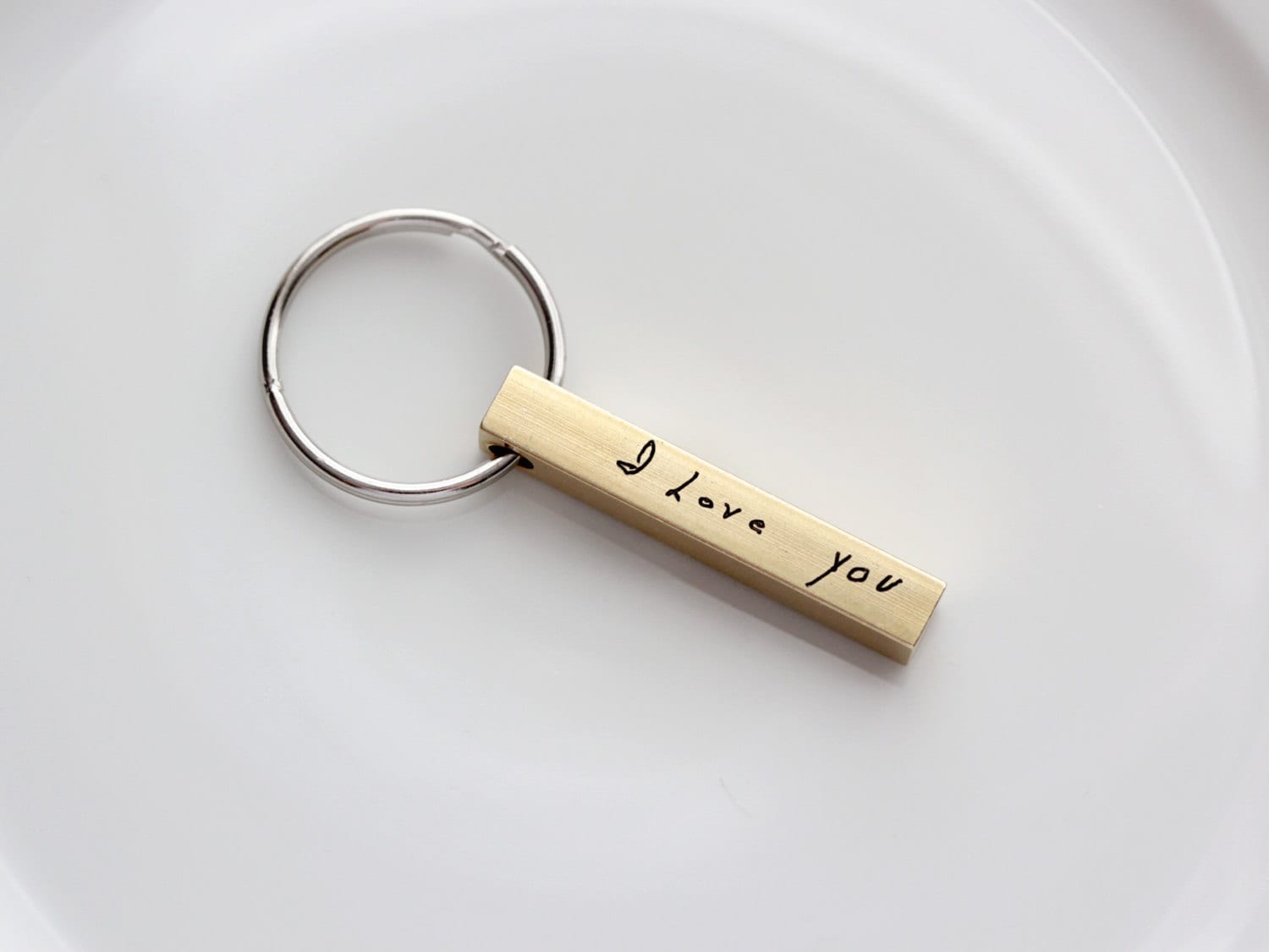 Handwriting Keychain Engraved Keychain Signature Key Chain - Etsy