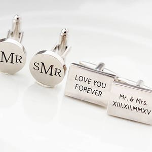 Personalized Cuff Links / Custom Cufflinks / Engraved Cufflink - Etsy