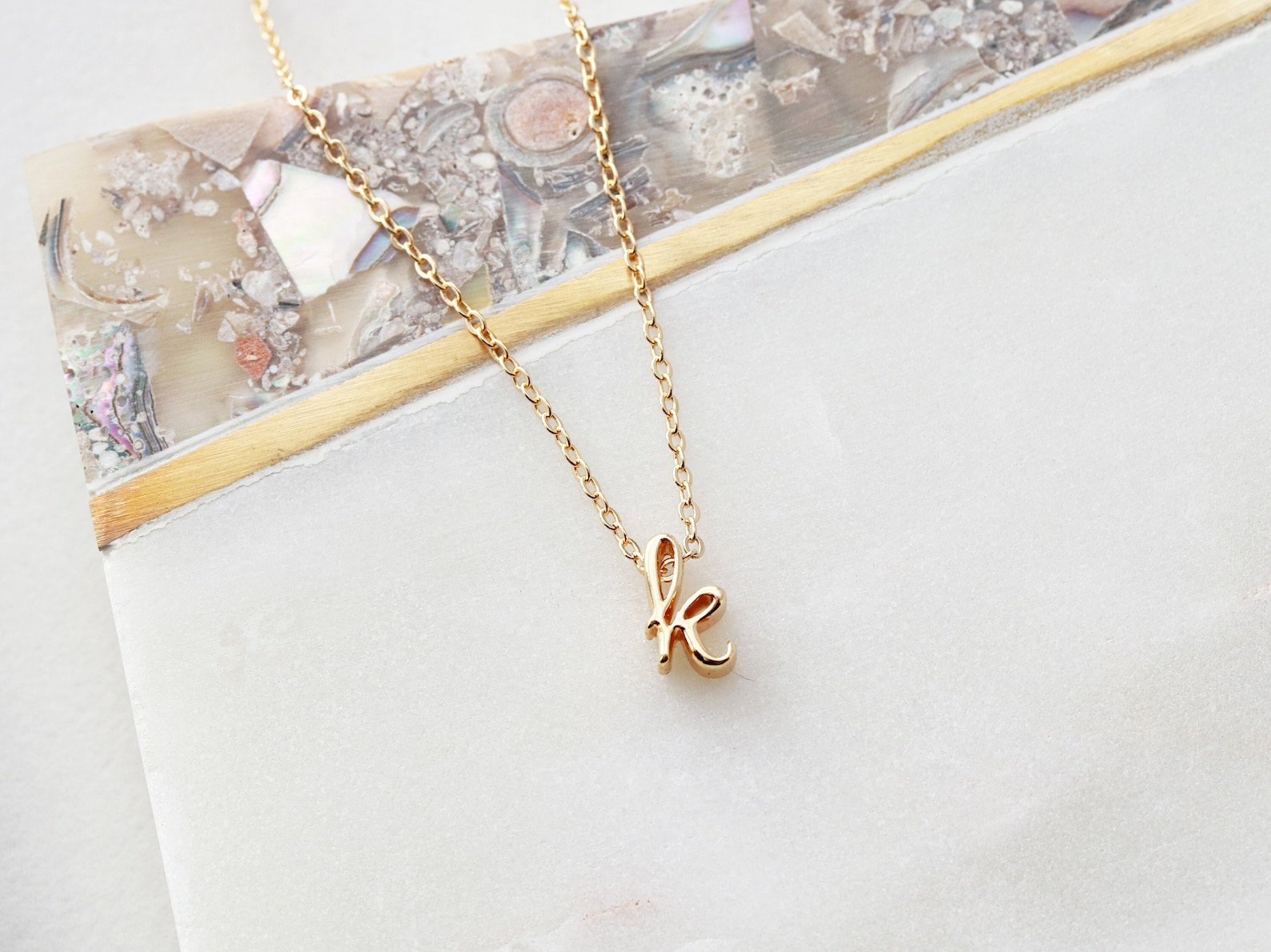 Initial Necklace Letter Necklace Collier Femme - Etsy