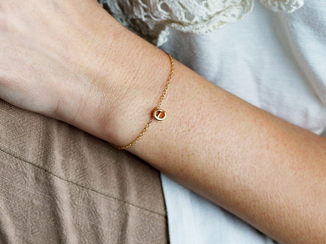Letter Bracelet • Initial Bracelet • Monogram Bracelet • Letter ...
