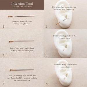 Starburst Threadless Flat Back Earring – Titanium Flat Back Stud ...