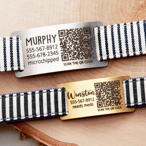 Scannable Dog Tag • Digital Pet Tag • QR Code Pet ID Tag • Silent Dog ...