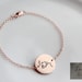 Handwriting Disc Bracelet - Engraved Signature Bracelet • Gold ...