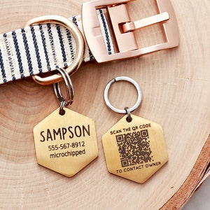 QR Code Pet Tag • Scannable Pet Tag • Digital ID Tag • Custom Pet Tag ...