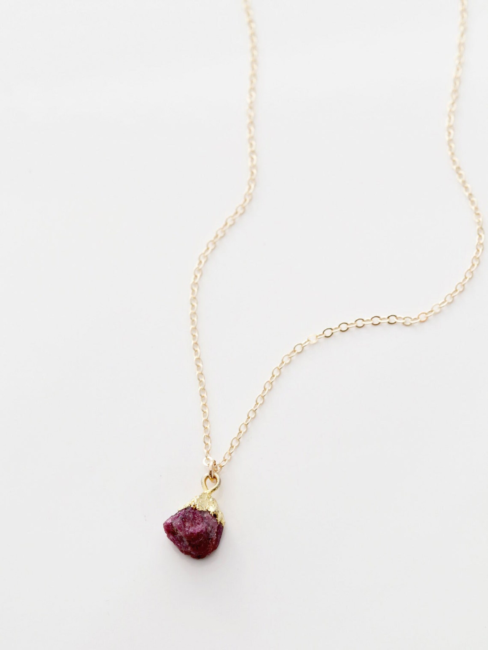 Ruby Necklace / Natural Ruby Gemstone Necklace / July - Etsy