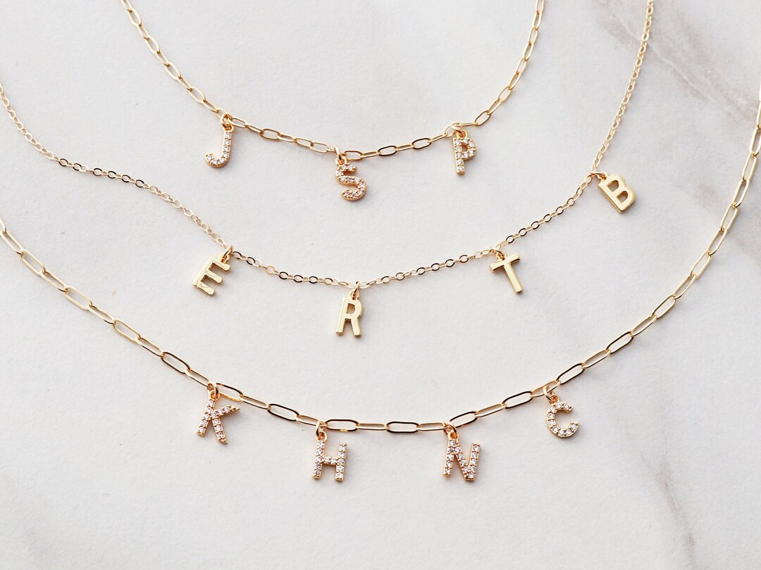 Initial Paperclip Necklace • Clip Chain Necklace • Letter Necklace ...