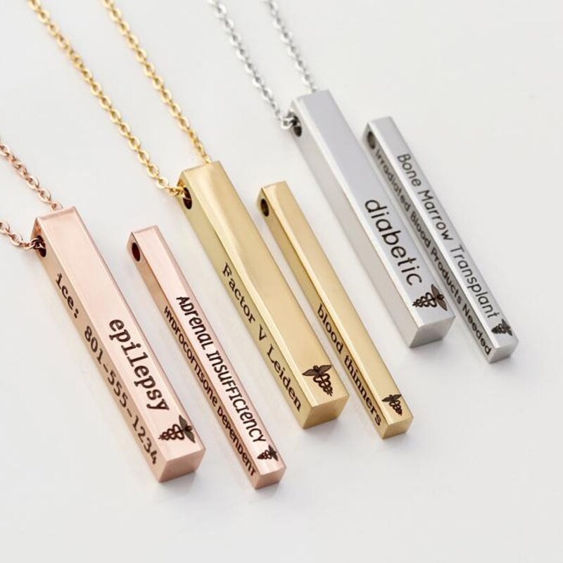 Medical Id Necklace - Etsy