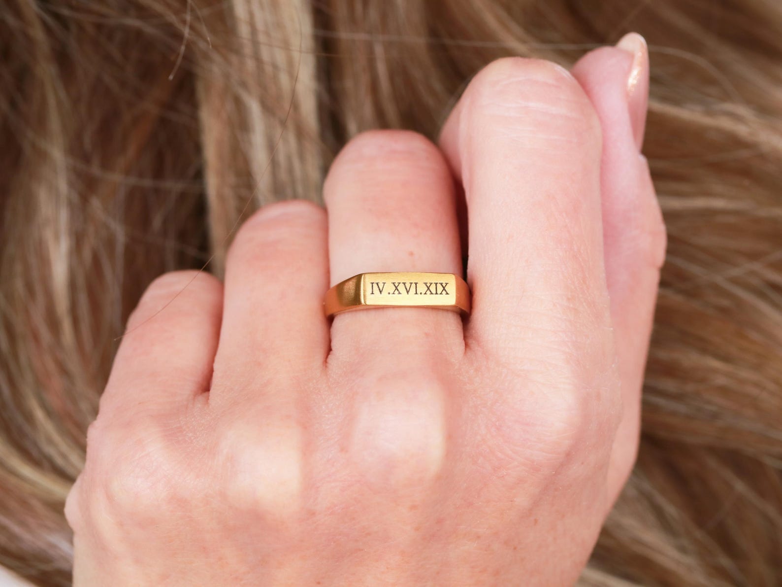 Signet Bar Ring - Name Ring, Personalized Ring, Custom Stacking Ring ...