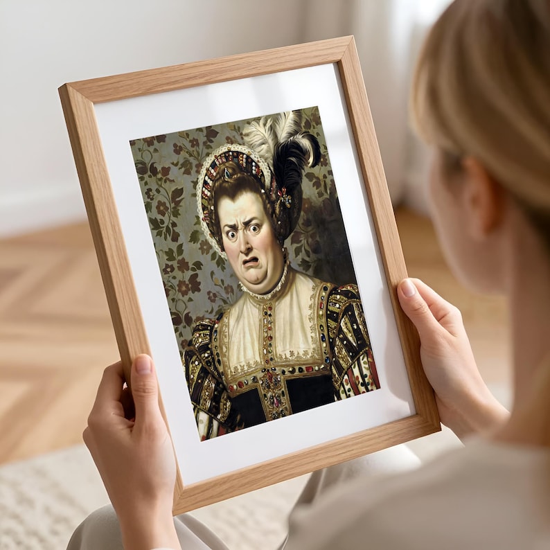 Funny Renaissance Nobleman Portrait – Whimsical Baroque Art (digital ...