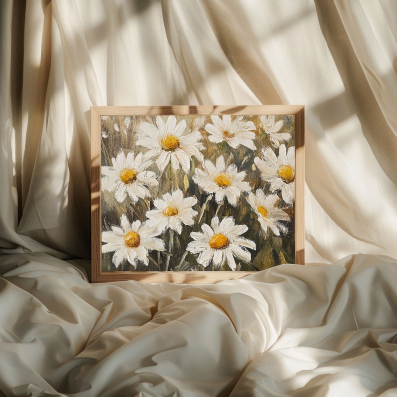 Daisy Painting Style Art Vintage Art Cottage Core PRINTABLE Nursery ...