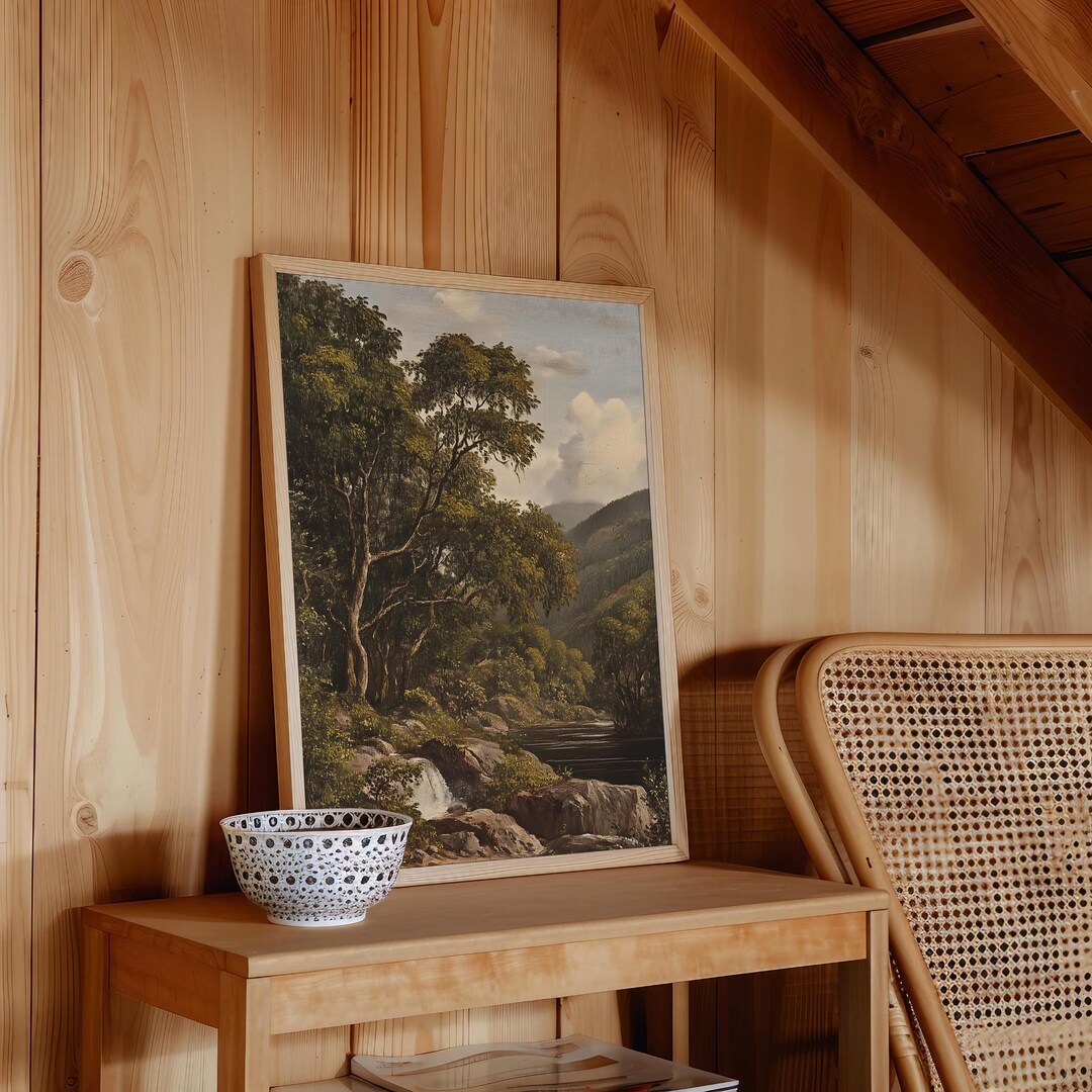 Victorian Landscape Painting | Vintage Art | Country Farmhouse ...