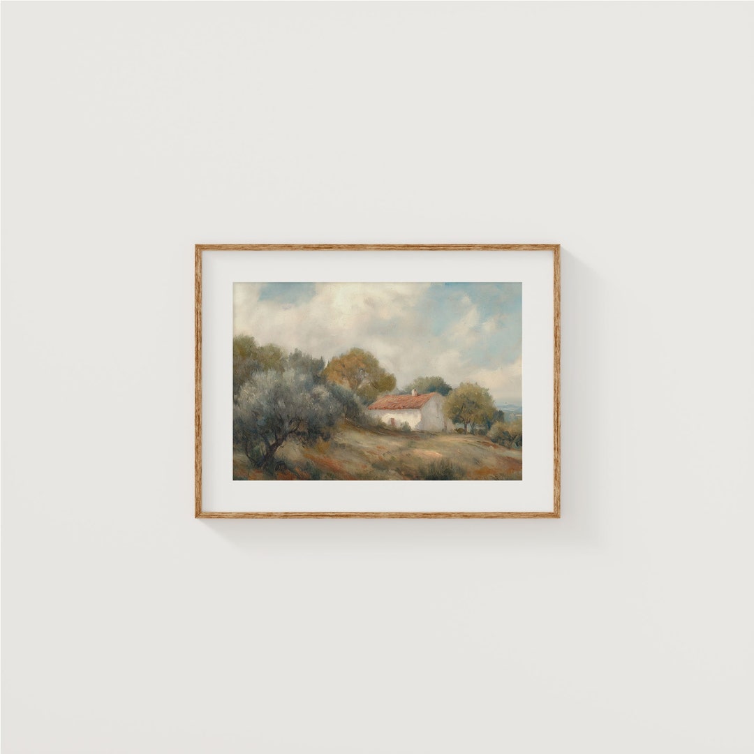 Country Landscape Art | Vintage PRINTABLE Art | Farmhouse Painting ...