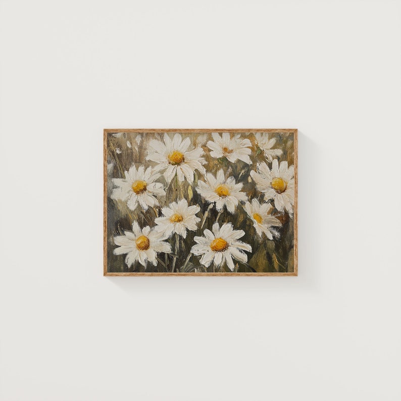 Daisy Painting Style Art | Vintage Art | Cottage Core | PRINTABLE ...
