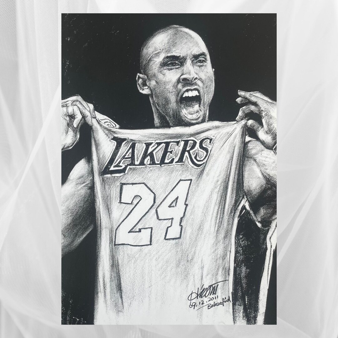 Charcoal Drawing: "kobe Bryant (vol. 1)" - Etsy