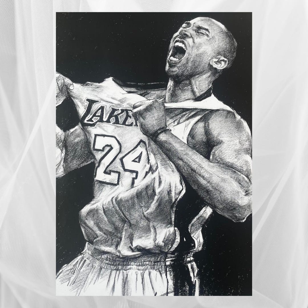 Charcoal Drawing: "kobe Bryant (vol. 2)" - Etsy