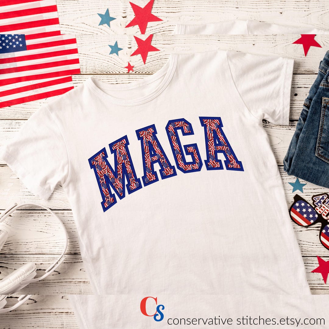 MAGA Applique Machine Embroidery Design - Etsy