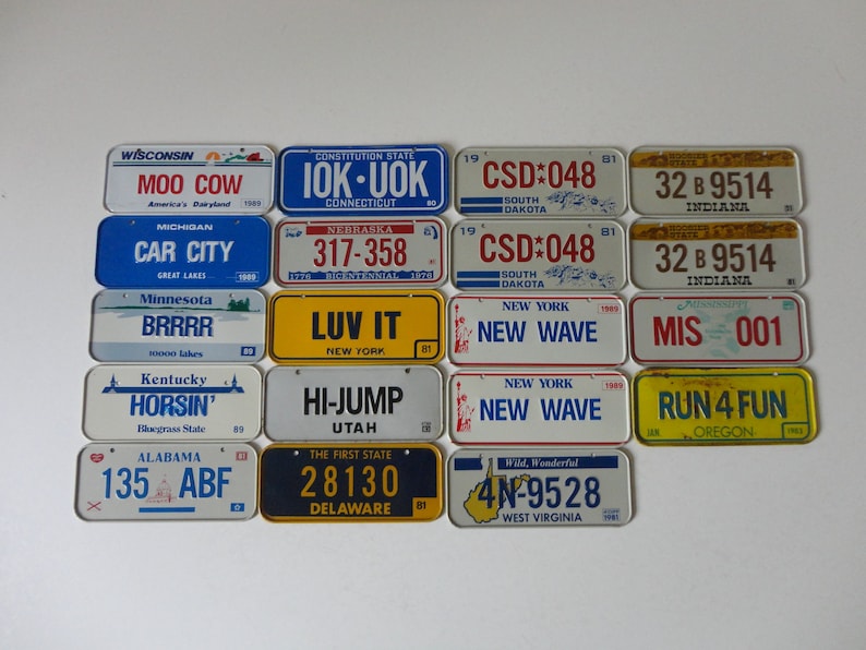 VINTAGE 1980s State SOUVENIR License PLATES You Pick State - Etsy