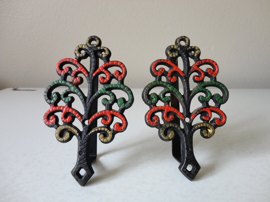 VINTAGE Metal TREE Curtain Drapery HOLDERS - Curtain Drapery Wall Hook ...