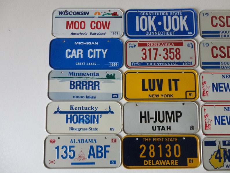 VINTAGE 1980s State SOUVENIR License PLATES You Pick State | Etsy