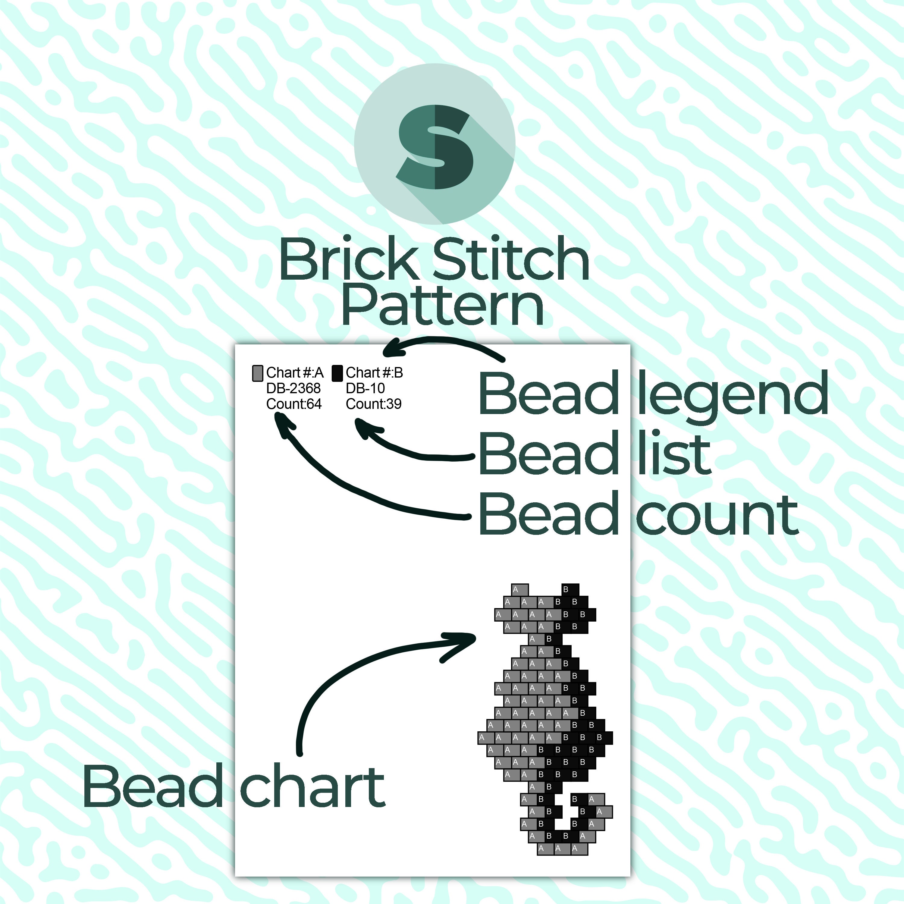 Red Cardinal Bird Brick Stitch Pattern and Peyote Pattern - for Miyuki ...