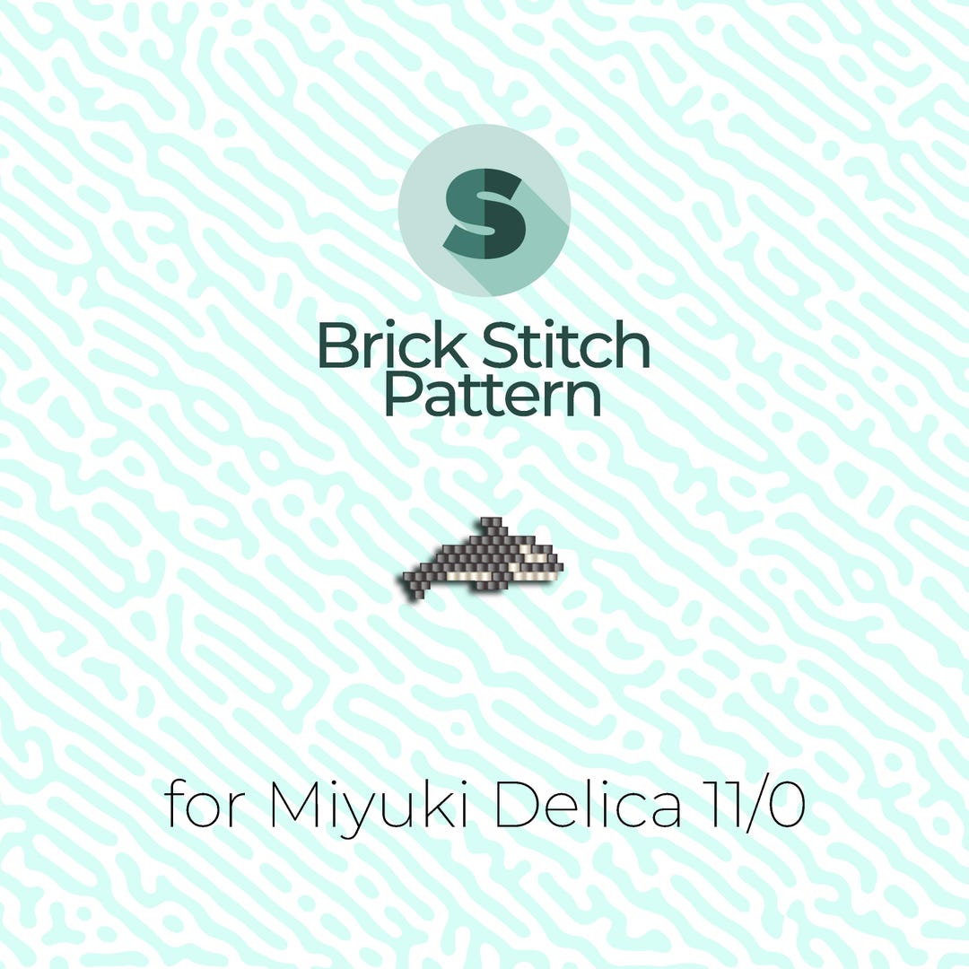 Mini Orca Brick Stitch Pattern and Peyote Pattern - for Miyuki Seed ...
