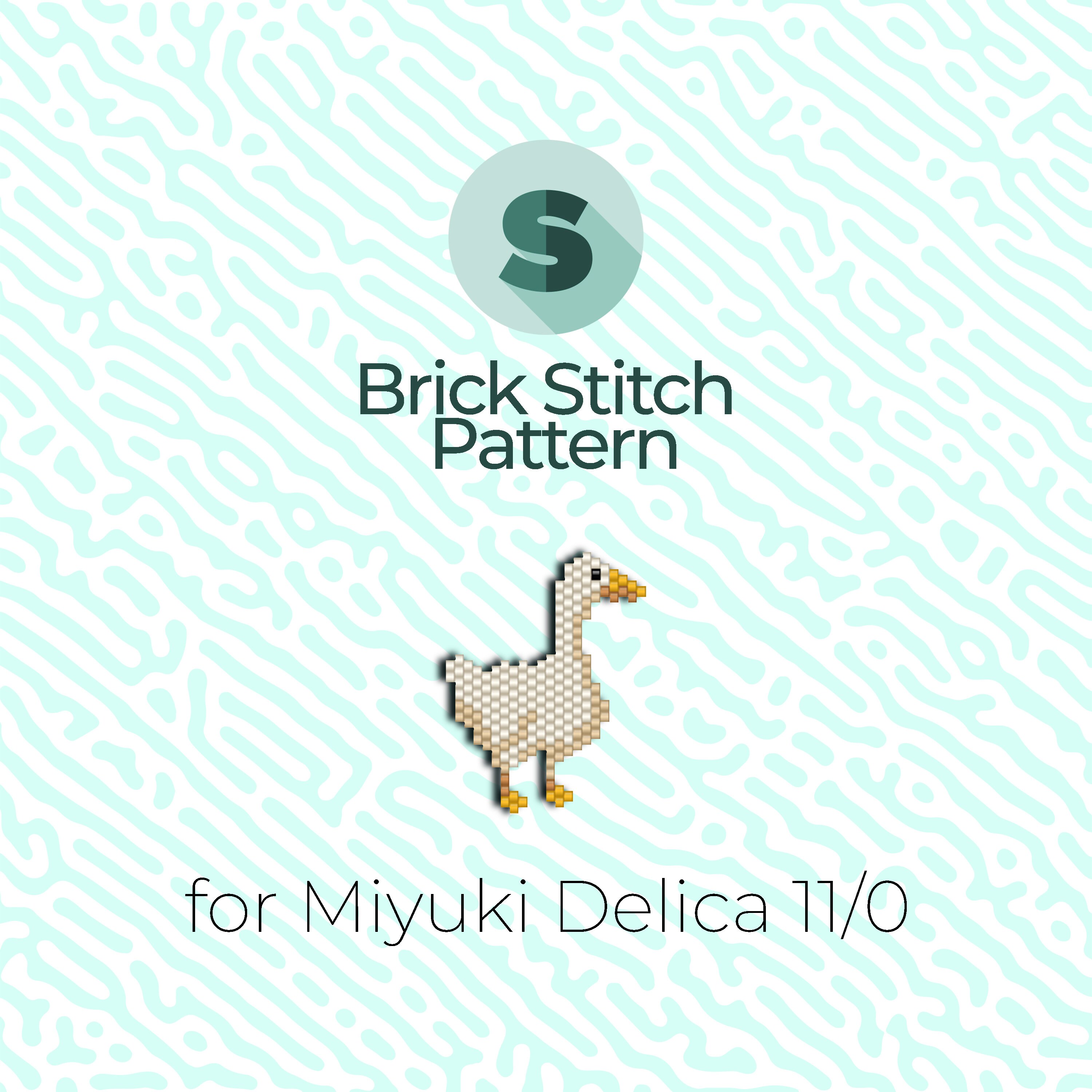 Duck or Goose Brick Stitch Pattern and Peyote Pattern - for Miyuki Seed ...