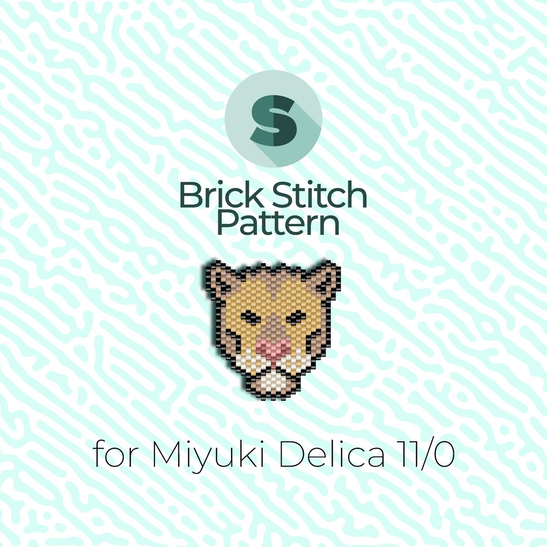 Female Lion Brick Stitch Pattern and Peyote Pattern - for Miyuki Seed ...