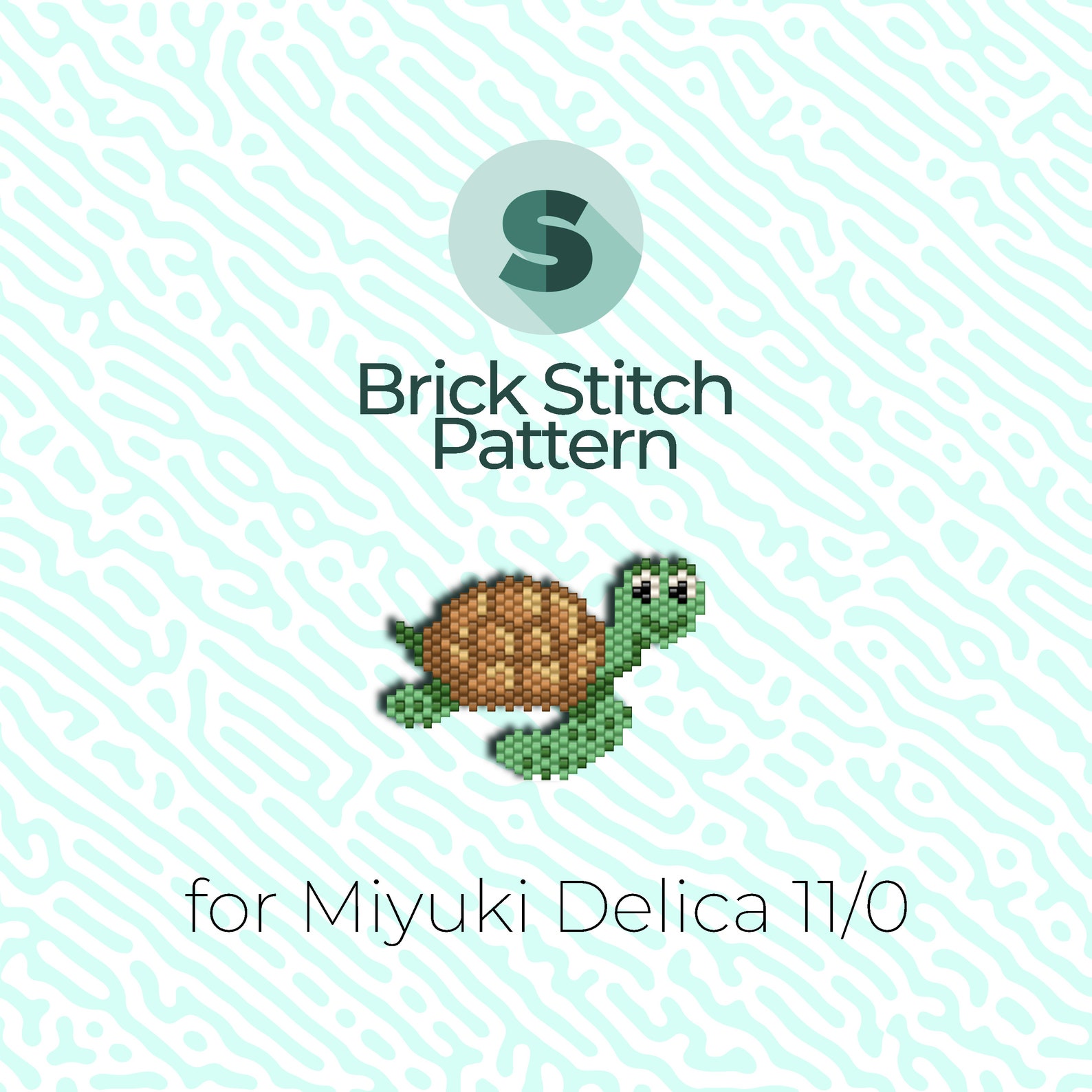 Sea Turtle Brick Stitch Pattern and Peyote Pattern - for Miyuki Seed ...